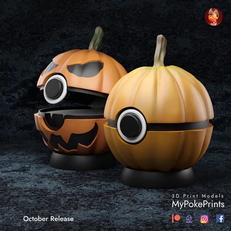 Pokeball Pumpkin 3d Print Model Download Free