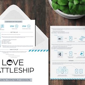 Romantic Game For Lovers Love Battleship Printable Version With Sex Positions Etsy