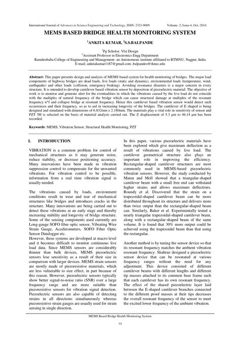 Pdf Mems Based Bridge Health Monitoring System