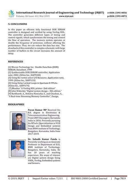 Irjet Design And Vlsi Verification Of Ddr Sdram Controller Using Vhdl Pdf