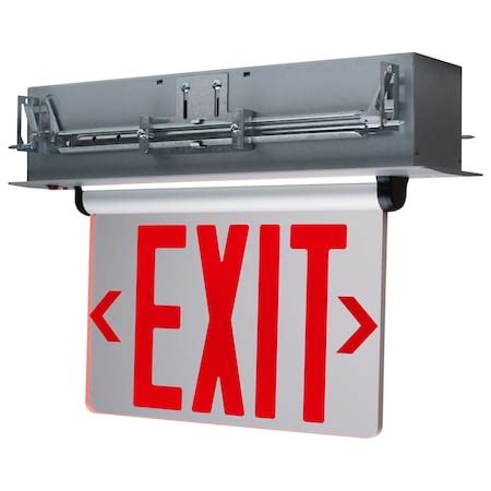 Nuvo Red Clear Edge Lit LED Exit Sign 3 14 Watts Single Face 120V 277 Volts Clear Finish 67