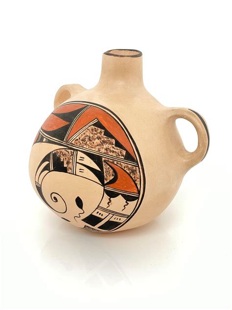 Lot Treva Burton Old Oraibi Arizona Third Mesa Hopi Pottery Canteen