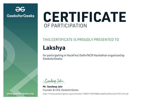 Lakshya Khanna On Linkedin Hackathon Geeksforgeeks