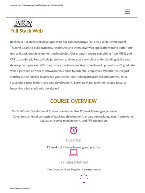 Devcent Full Stack Web Brochure Pdf