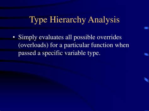 Ppt Using Types To Analyze And Optimize Object Oriented Programs By