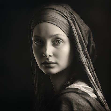 Premium Photo Hyperrealistic Portrait Of A Woman With Turban In