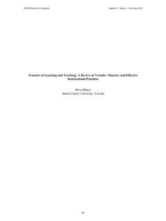 Transfer Of Learning And Teaching A Review Of Transfer Transfer Of Learning And Teaching