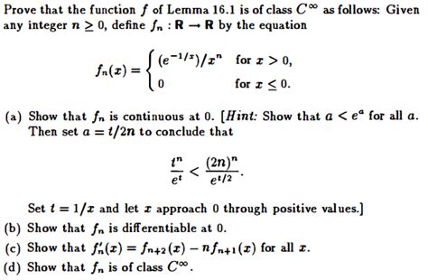 calculus show that f n is continuous at 0 mathematics stack