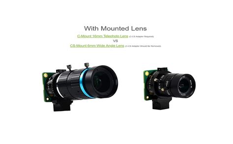 Waveshare Raspberry Pi Camera MP IMX Sensor Supports C And CS Mount Lenses Amazon Co Uk