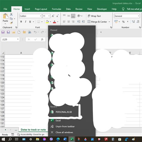 Help With Pinning Excel Files In The Taskbar Microsoft Community
