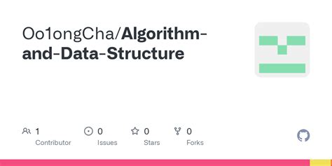 GitHub Oo1ongCha Algorithm Data Structure