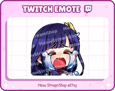 Twitch Emote Baal Raiden Shogun Cry Sad Crying Tears Emote