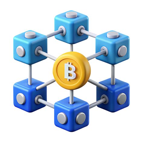 Impressive Modern Blockchain Technology Network Diagram Premium