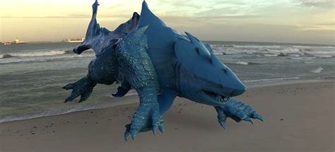Megalodon Dragon Hybrid With Uvs 3d Model