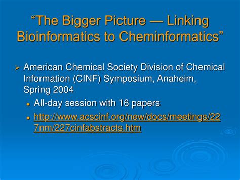 Ppt Bridging Bioinformatics And Chemoinformatics Powerpoint