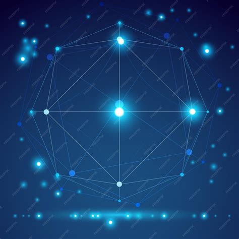 Premium Vector Abstract Geometric 3d Mesh Object Vector Illustration Eps 10