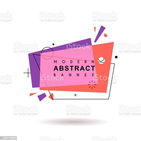 멤피스 디자인 스타일에서 개요와 평면 기하학적 모양 레트로 포스터 디자인 스타일에 생생한 투명 배너 0명에 대한 스톡 벡터 아트 및 기타 이미지 Istock