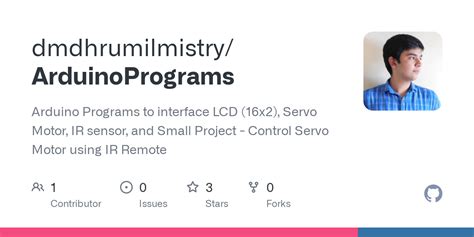 GitHub Dmdhrumilmistry ArduinoPrograms Arduino Programs To Interface LCD X Servo Motor