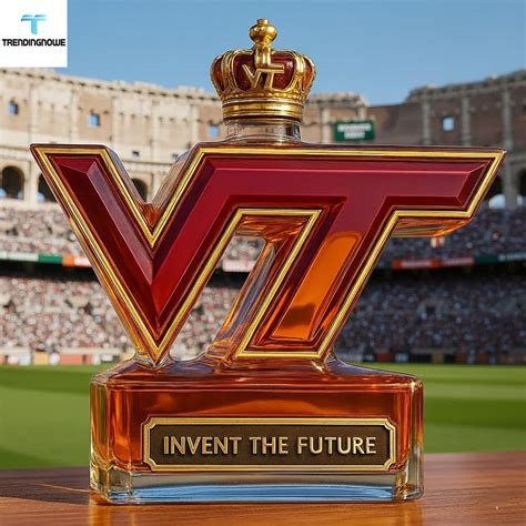 Virginia Tech Hokies Vt Invent The Future Whiskey Bottle Decanter