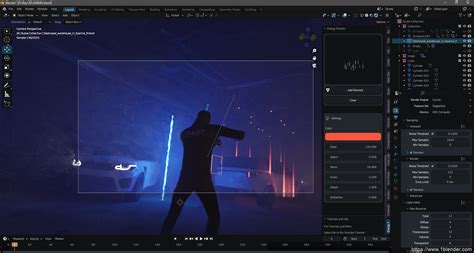 Blender中文版插件 炫酷能量激光描边光效火花粒子冲击波爆发速度线特效插件 Energy Fx Addon Blender爱好者集结地