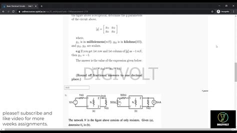 Nptel Basic Electrical Circuit Week 7 Assignment Solution Youtube