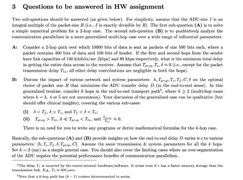 Solved 3 Questions To Be Answered In Hw Assignment Two