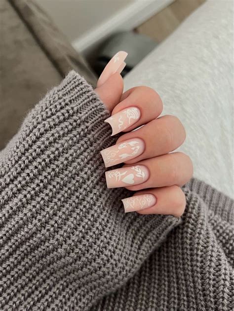 Острый квадрат дизайн на все ногти длинный квадрат Дизай ногтей Ногти Гелевые ногти