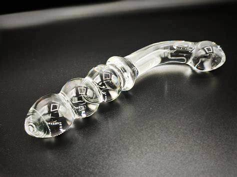 CLEAR Glass Double Ended Dildo Sex Toy Ribbed Bumpy Dildo Etsy UK