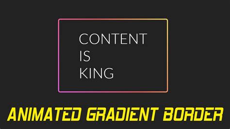 css gradient border animation cool css effects animation tutorial youtube