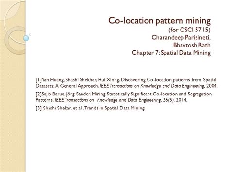 co location pattern mining for csci 5715 charandeep parisineti