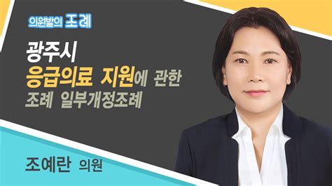 광주시 응급의료 지원에 관한 조례 일부개정조례 Youtube