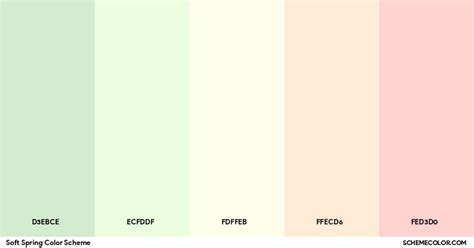 Soft Spring Color Scheme Palettes SchemeColor Com