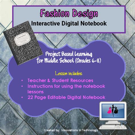 Digital Fashion Design Notebook Editable Made By Teachers