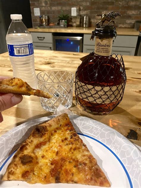 Wife Gone To Bed Tomorrow Starts My 11 Day Vacation Eating Leftover Pizza And Trying Blantons