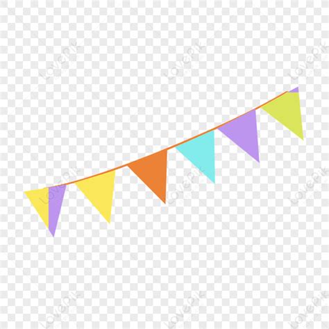 만화 일러스트 다채로운 삼각형 깃발 천화려한페넌트 Png 일러스트 무료 다운로드 Lovepik