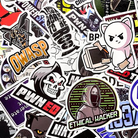 50 Random Hacker Stickers Cybersecurity Stickers Ethical Hacking