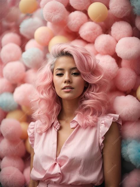 Premium Ai Image Candy Floss