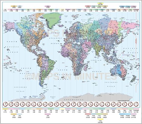 Time Zones Map Of World Map Vector Images And Photos Finder
