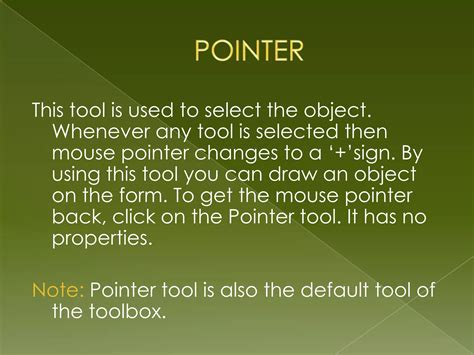 Toolbox And Its Properties In The Visual Basic Ppt