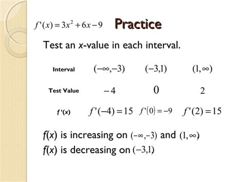 Increasing And Decreasing Functions Ap Calc Sec 3 3 Ppt