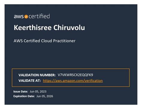 Aws Certified Cloud Practitioner Keerthisree Chiruvolu