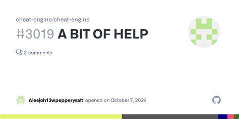 A Bit Of Help · Issue 3019 · Cheat Enginecheat Engine · Github