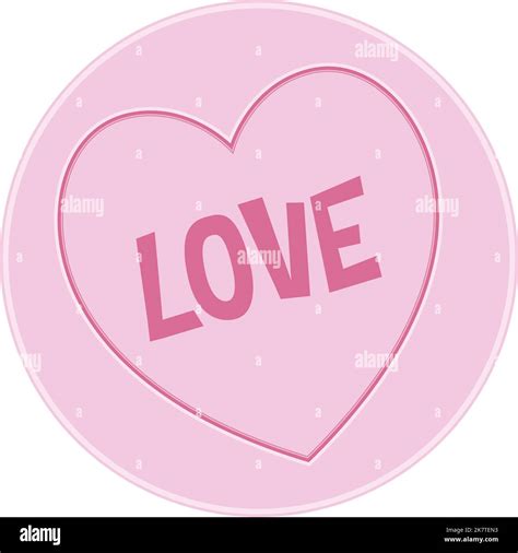 Loveheart Sweet Candy Love Message Vector Illustration Stock Vector