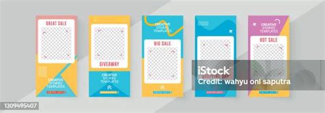 5 소셜 네트워크 스토리 디자인 수직 배너 또는 전단지 템플릿을 슬라이드합니다 소셜 미디어에 대한 미니멀 한 이야기의 집합 0