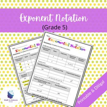 Exponential Notation Exponential Notations Teaching