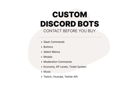 create professional discord bot for you with custom commands by philip sagan fiverr