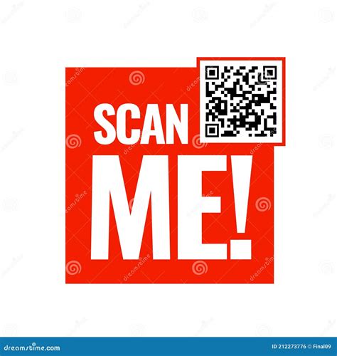 Scan Me Icon Symbol Or Emblem Stock Vector Illustration Of Modern Code 212273776