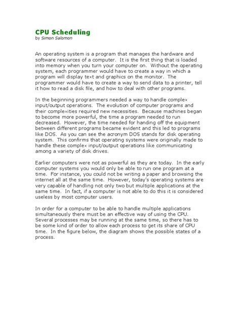 cpu scheduling pdf scheduling computing process computing