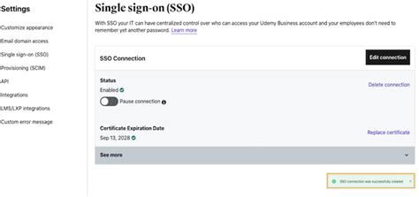 How To Configure A Custom Sso Connection Udemy Business