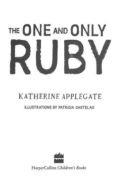 The One And Only Ruby By Applegate Katherine 9780008470746 Browns Books